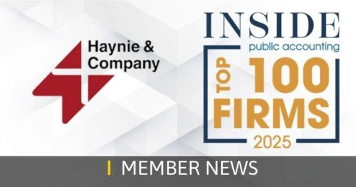 PrimeGlobal | Haynie named a 2025 INSIDE Public Accounting Top 100…