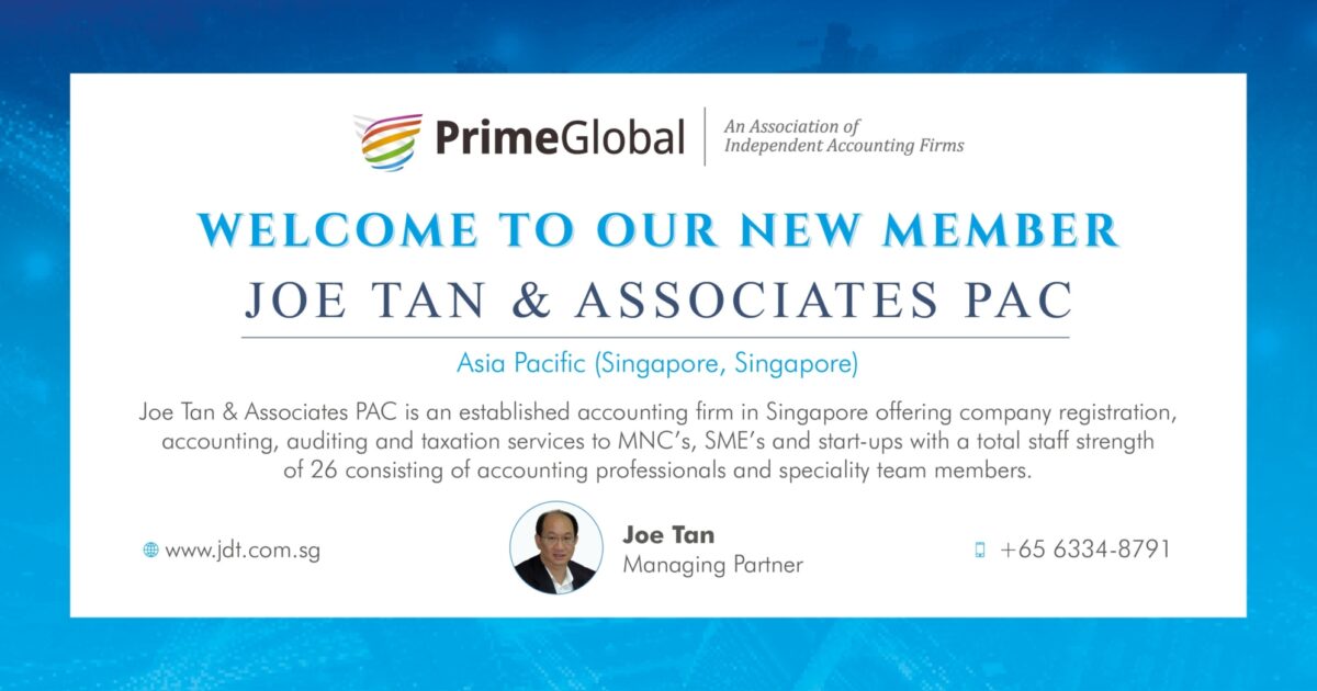 PrimeGlobal | PrimeGlobal Welcomes Joe Tan & Associates as Newest…
